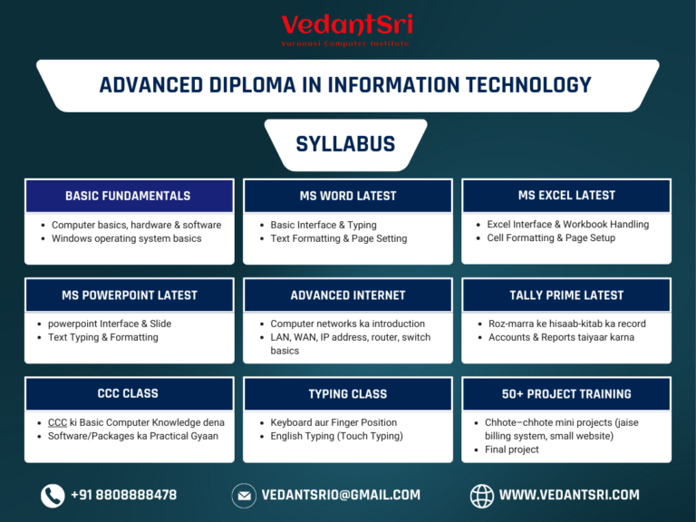 ADIT (Advance Diploma in Information Technology) in Varanasi